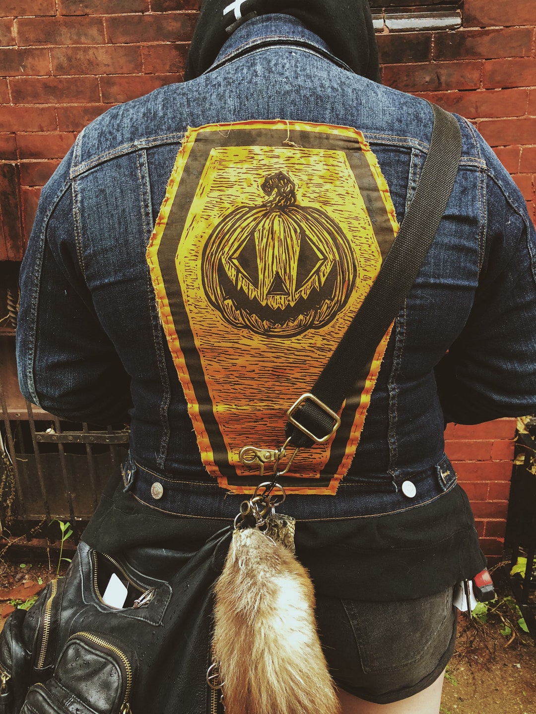 Pumpkin Coffin Back Patch - Etsy