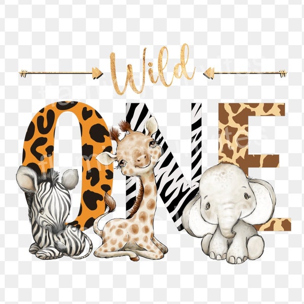 Safari Wild One Png - Etsy