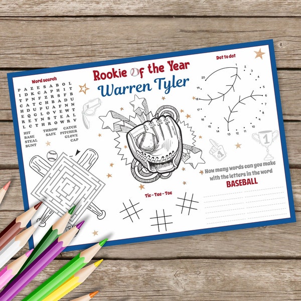 Baseball Placemats - Etsy