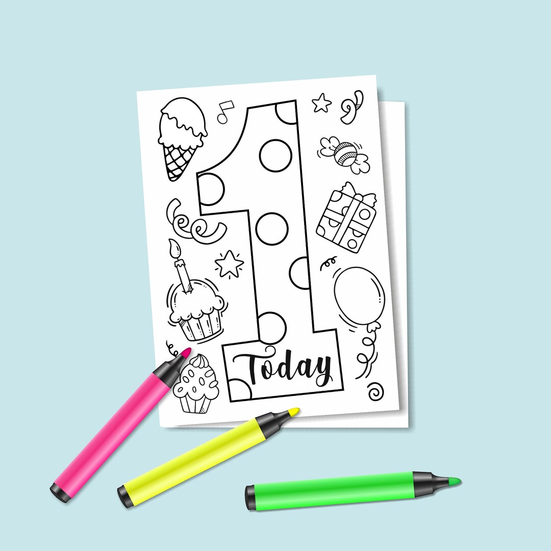 Instant Download One Today Birthday Card, Digital Greeting Card ...