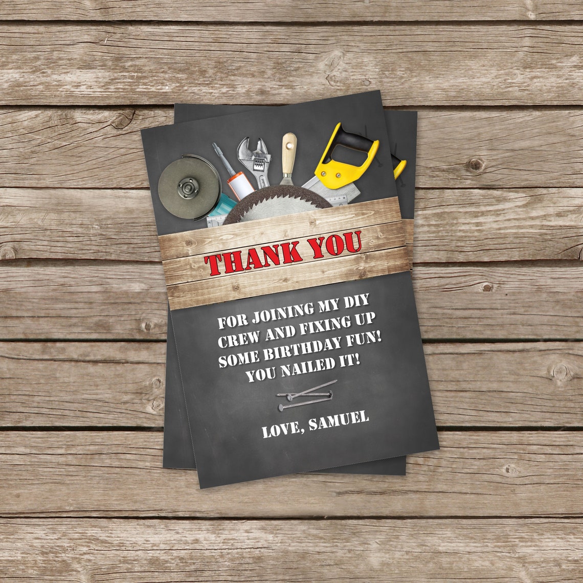 Handyman Birthday Invitation Tool Party Invites Construction - Etsy