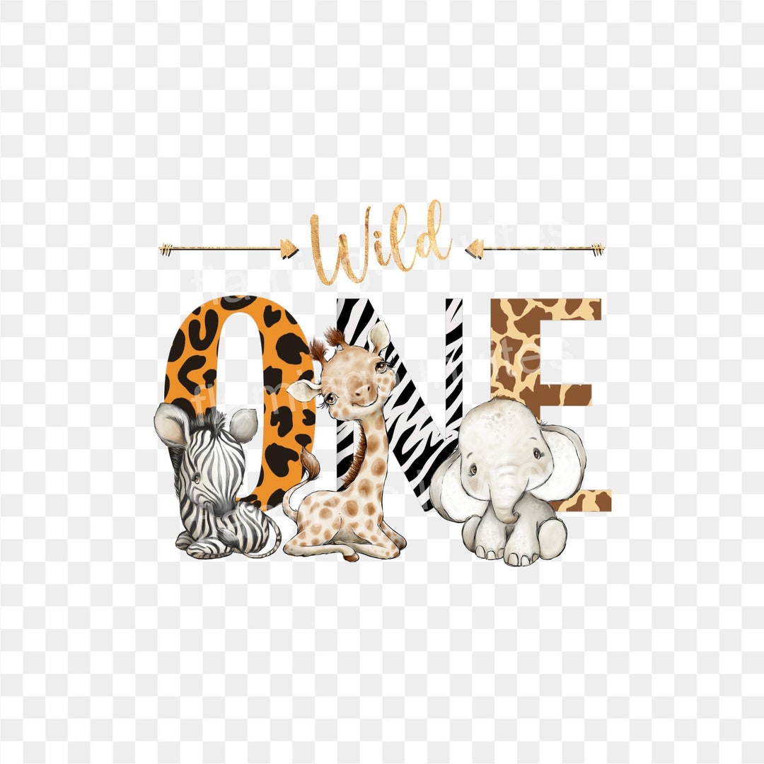 Wild One 1st Birthday PNG, Sublimation Safari Jungle Animals Design ...