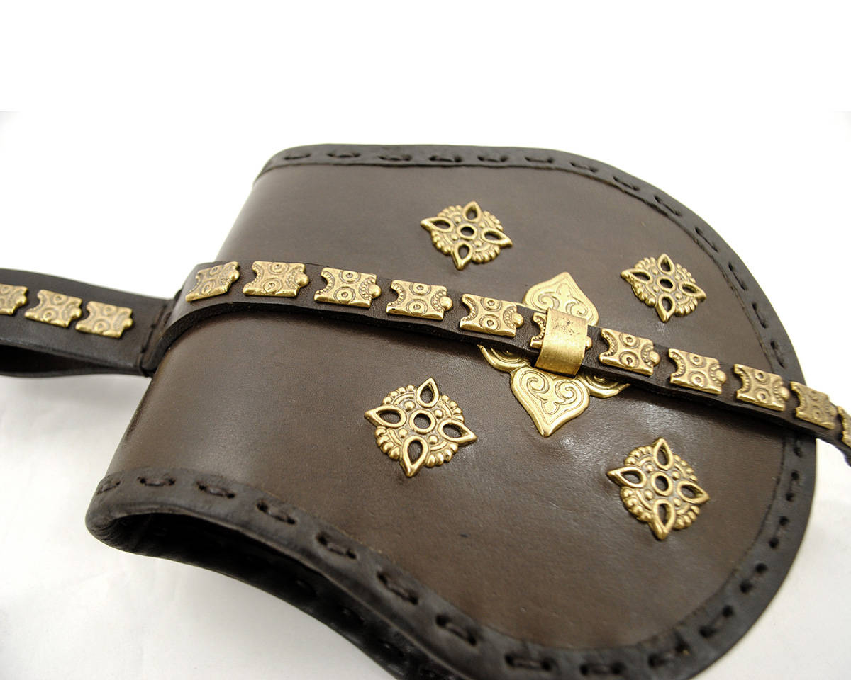 Medieval Pear-shaped Viking Leather Purse With Brass Fittings | Etsy