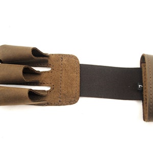 Leather Archery Shooting Glove - Hook-and-loop Fastener - Etsy