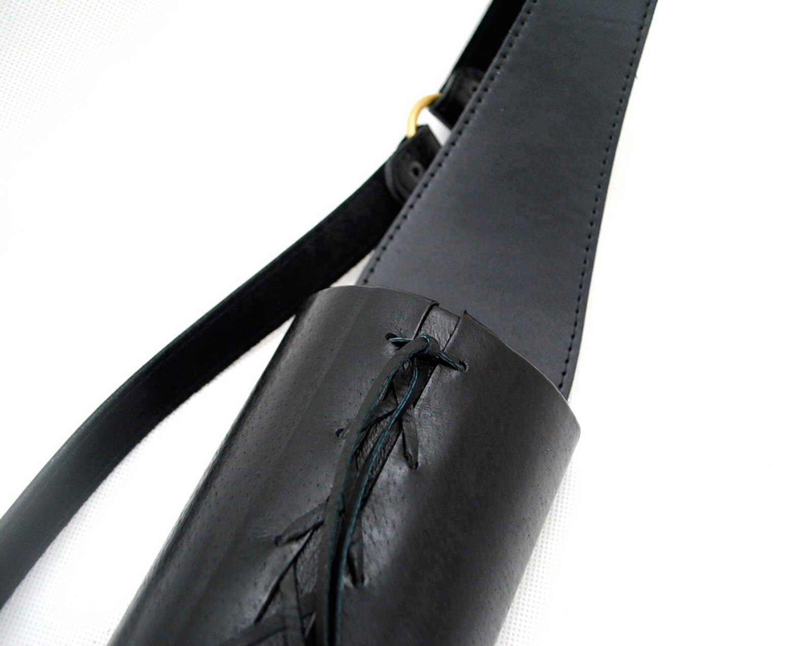 Leather Semicircular Back Quiver Lace-up Version - Etsy