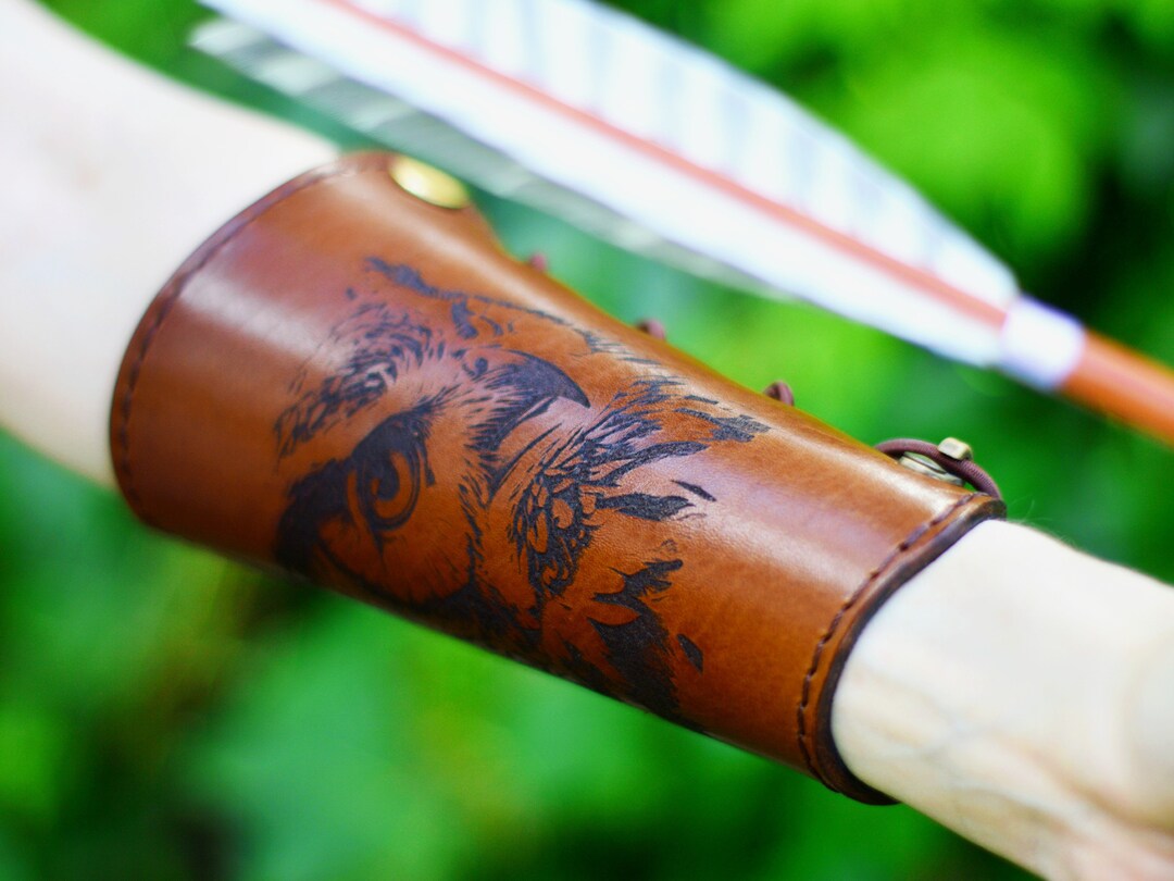 Leather Archery Forearm Protection - OWL (or Your Own Image) - Etsy