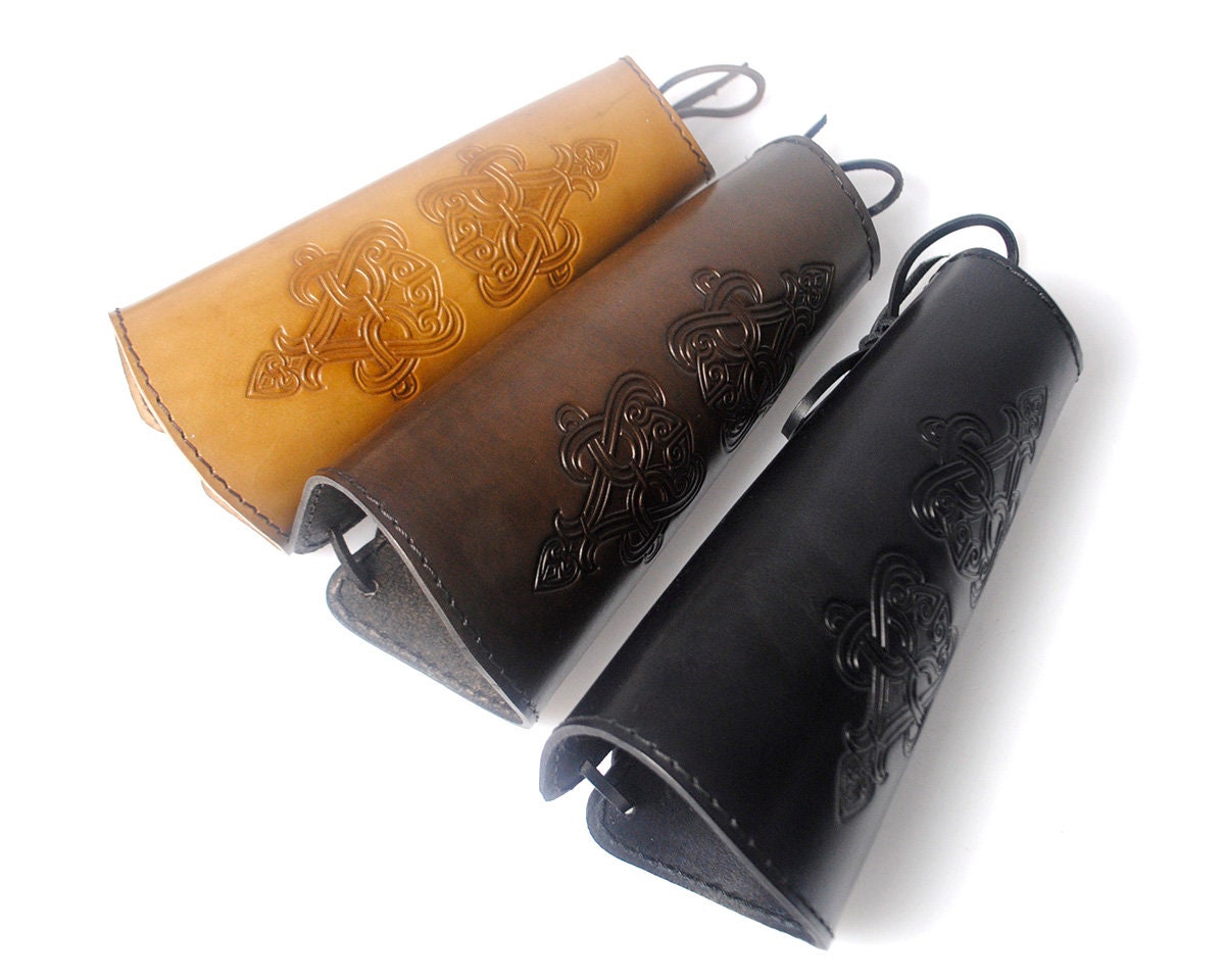 Viking Archery Arm Guard - Laced With Leather Cord - Etsy