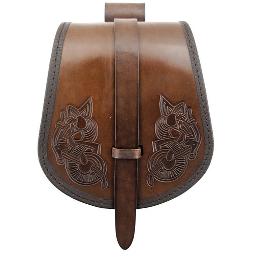 Viking Leather Belt Pouch 'birka' Bigger Version - Etsy