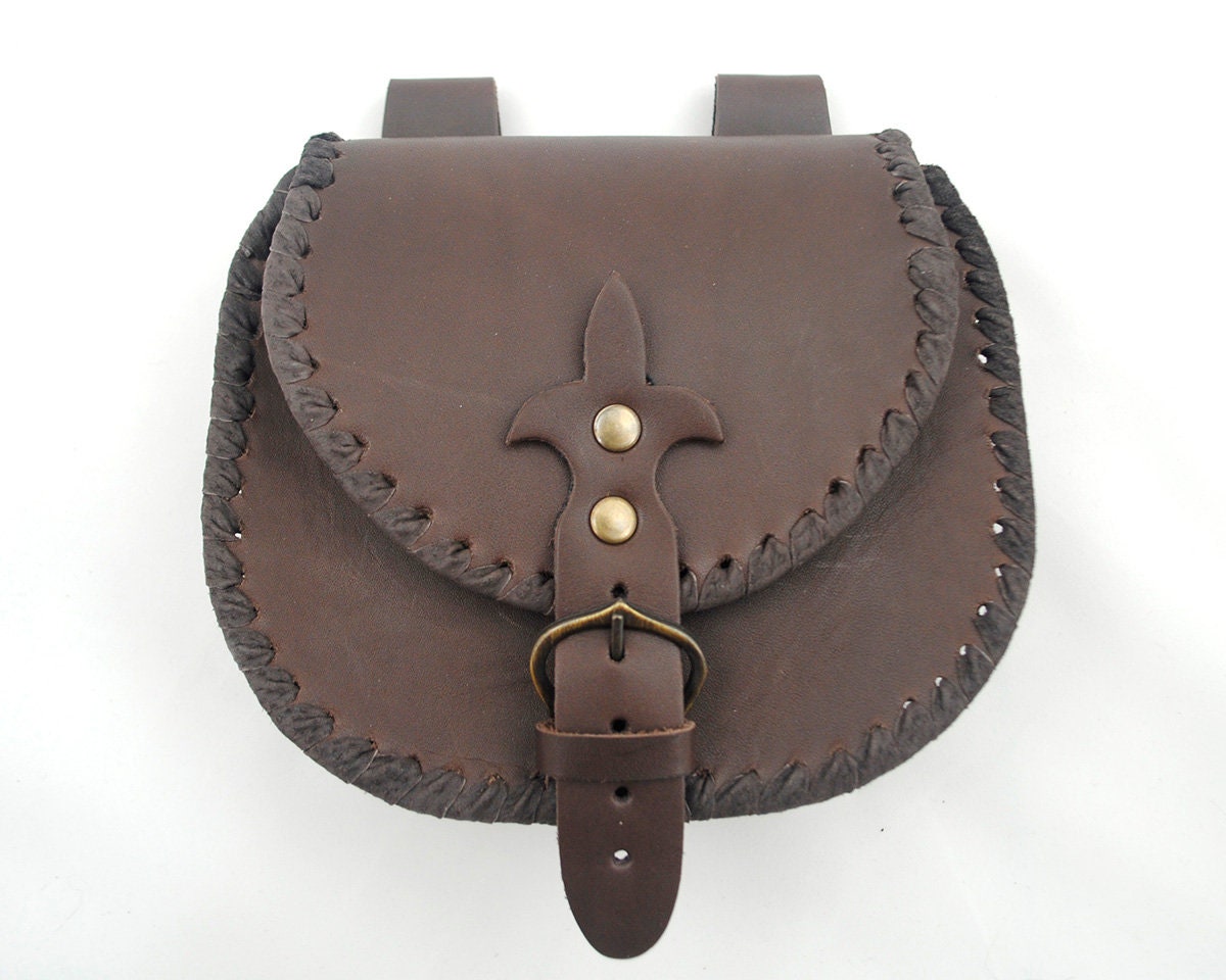 Medieval Belt Bag With Laced Edges - Etsy