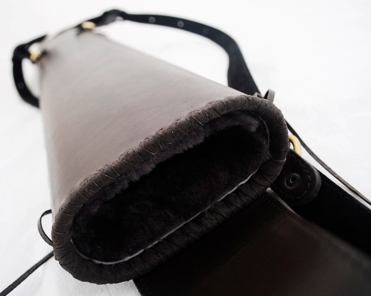 Elliptical Back Quiver Made of Natural Leather | Etsy