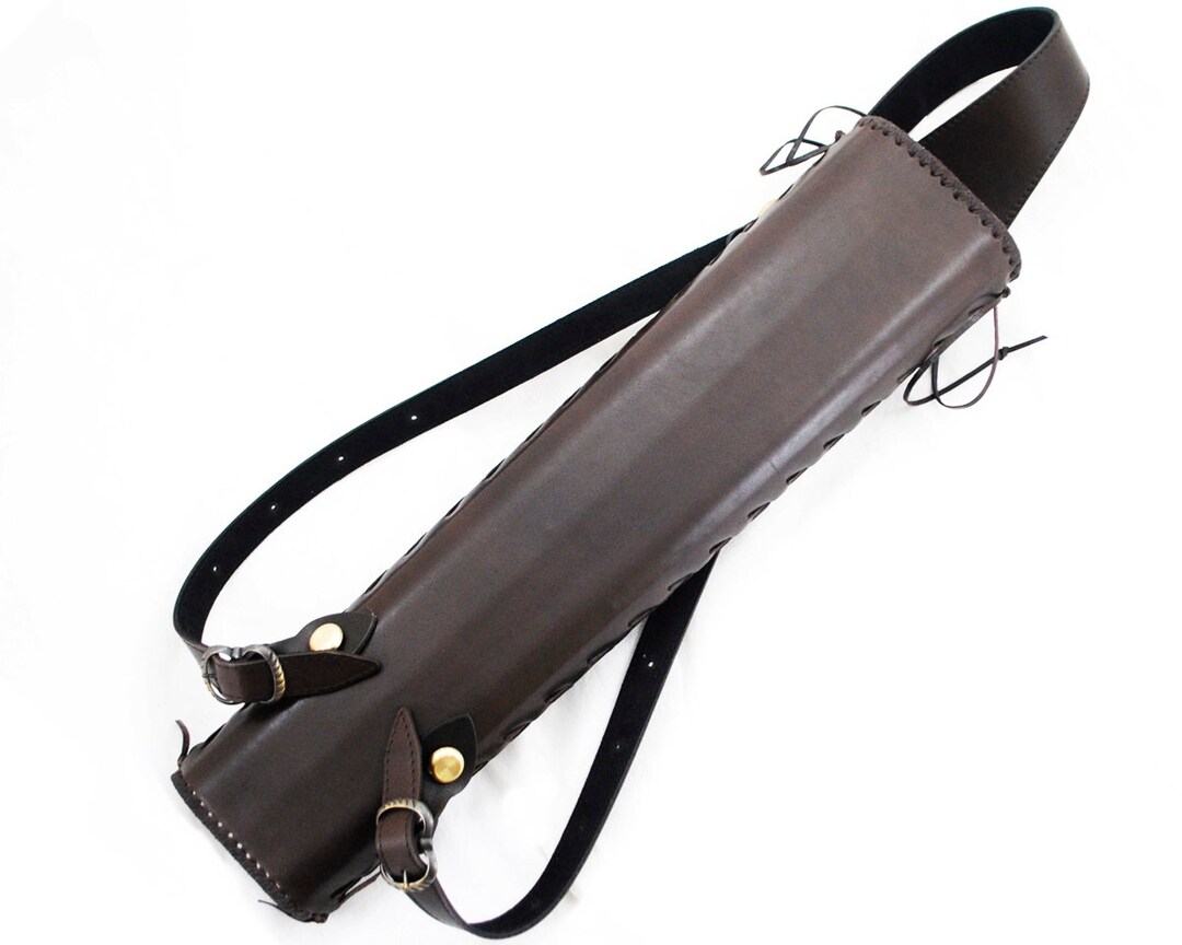Elliptical Back Quiver Made of Natural Leather - Etsy
