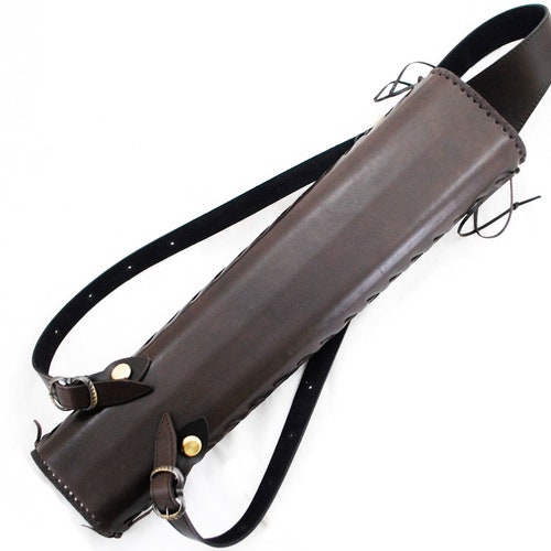 Elliptical Back Quiver Made of Natural Leather | Etsy