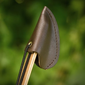 Leather Bow Tip Protector and Bowstring Holder - One Side - Etsy