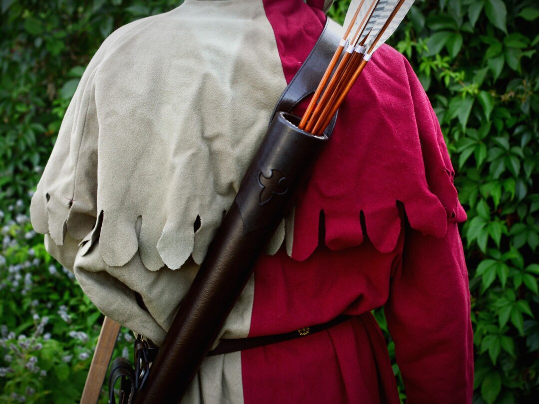 Leather Back Quiver With Decorated Top - 'fleur-de'lis' - Etsy