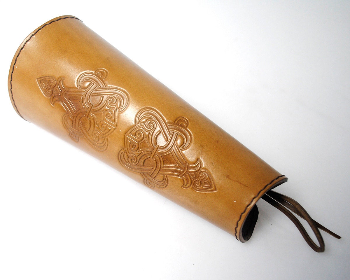 Viking Archery Arm Guard - Laced With Leather Cord - Etsy