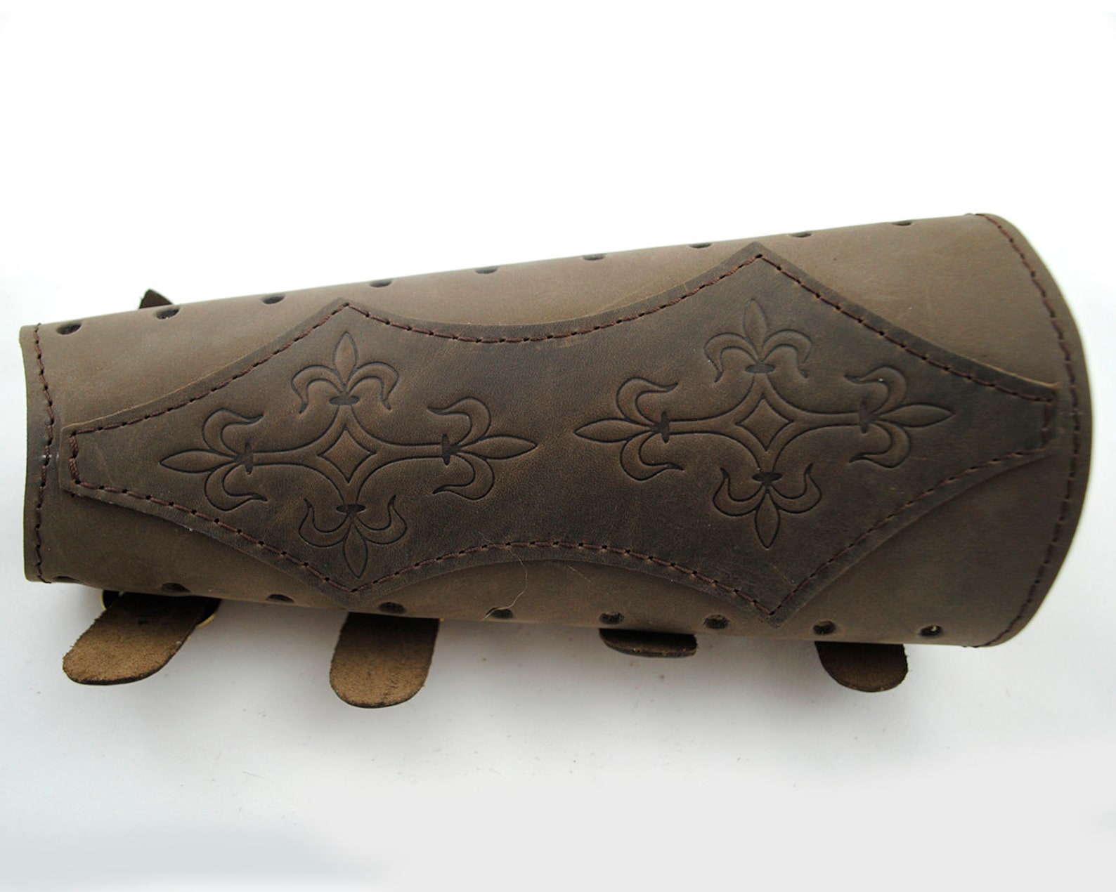 Leather Archery Arm Guard fleur-de-lis | Etsy