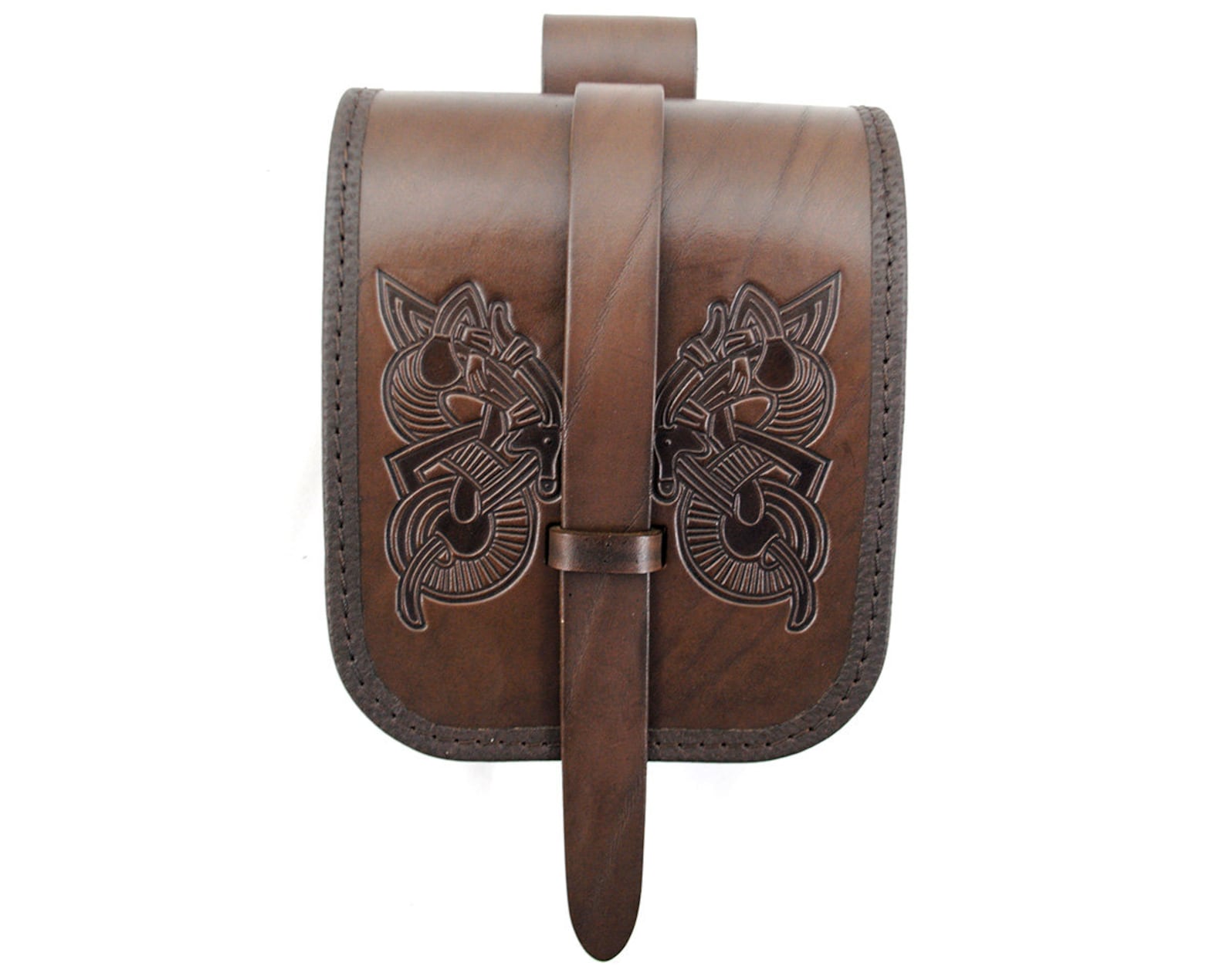 Viking Leather Belt Pouch 'birka' - Bigger Version - Etsy