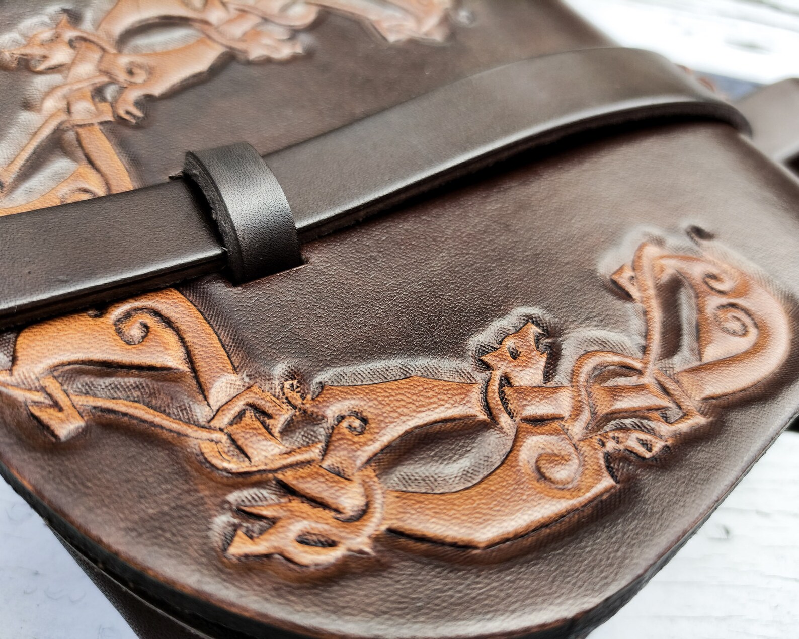Yarl's Pouch 'fiskfjäll' - Small Version. Viking Belt Bag - Etsy