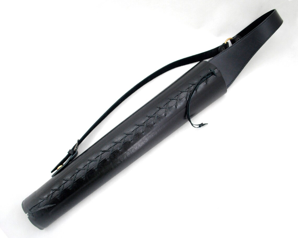 Leather Semicircular Back Quiver Lace-up Version - Etsy