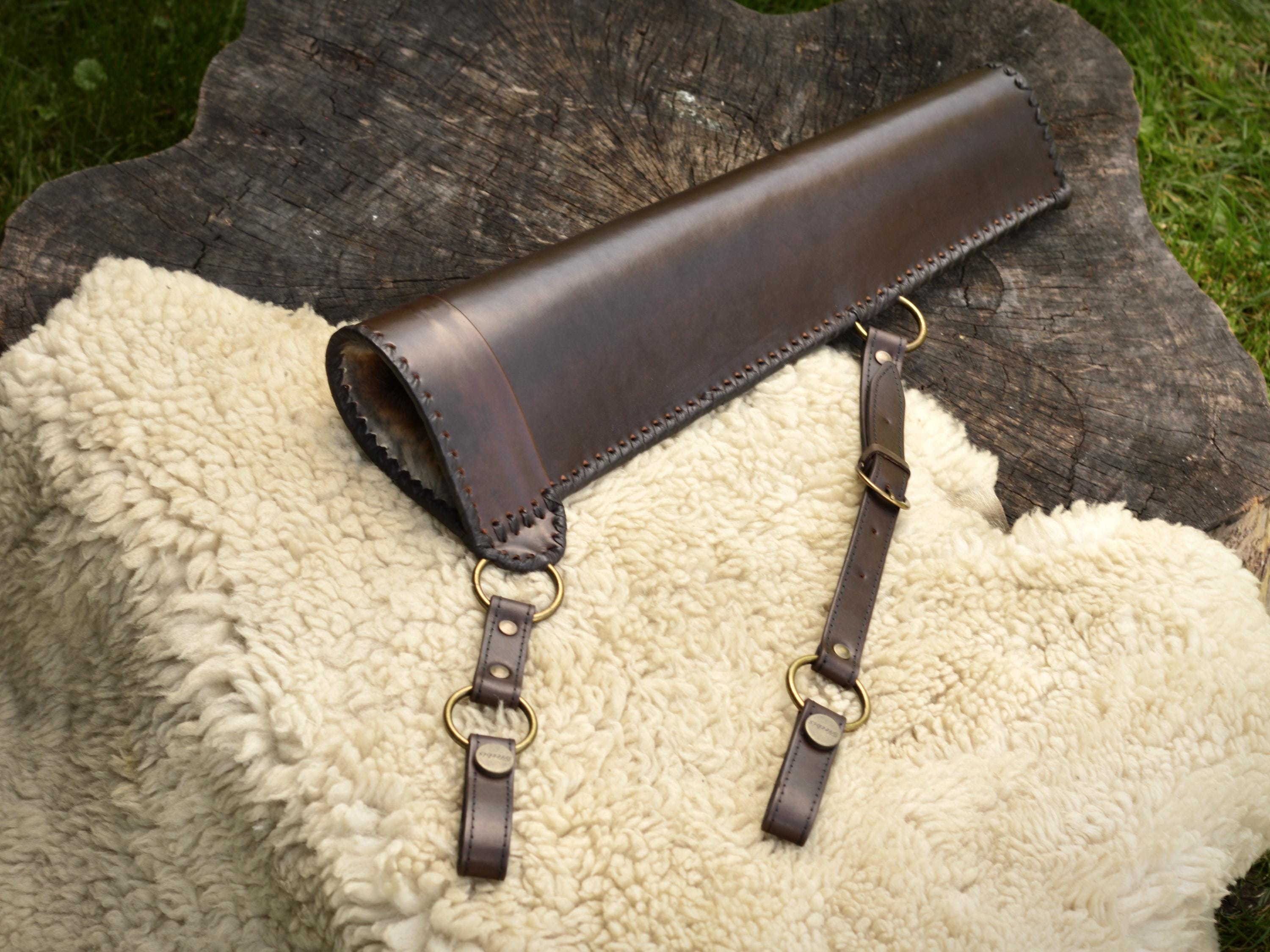 Leather Side Quiver With Adjustable Straps, Hand-made With Laced Edges ...