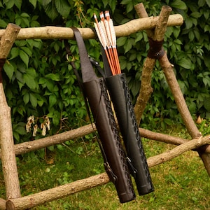 Leather, Semicircular Back Quiver - Lace-up Version - Etsy