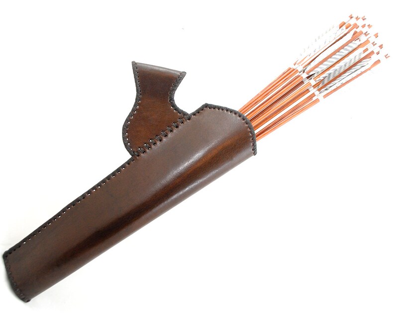 Classic Side Quiver With Laced Edges Made of Leather | Etsy