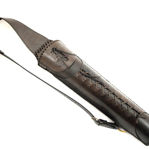 Leather Semicircular Back Quiver Lace-up Version - Etsy