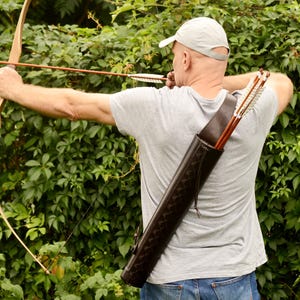 Leather, Semicircular Back Quiver - Lace-up Version - Etsy