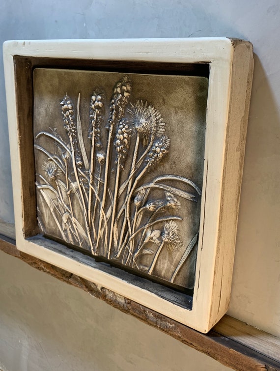 Plaster Bas Relief Wall Art Consisting of Grape Hyacinth - Etsy