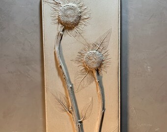 Botanical Bas Relief Water Lily Plaster Wall Art 15 1/4x10 - Etsy