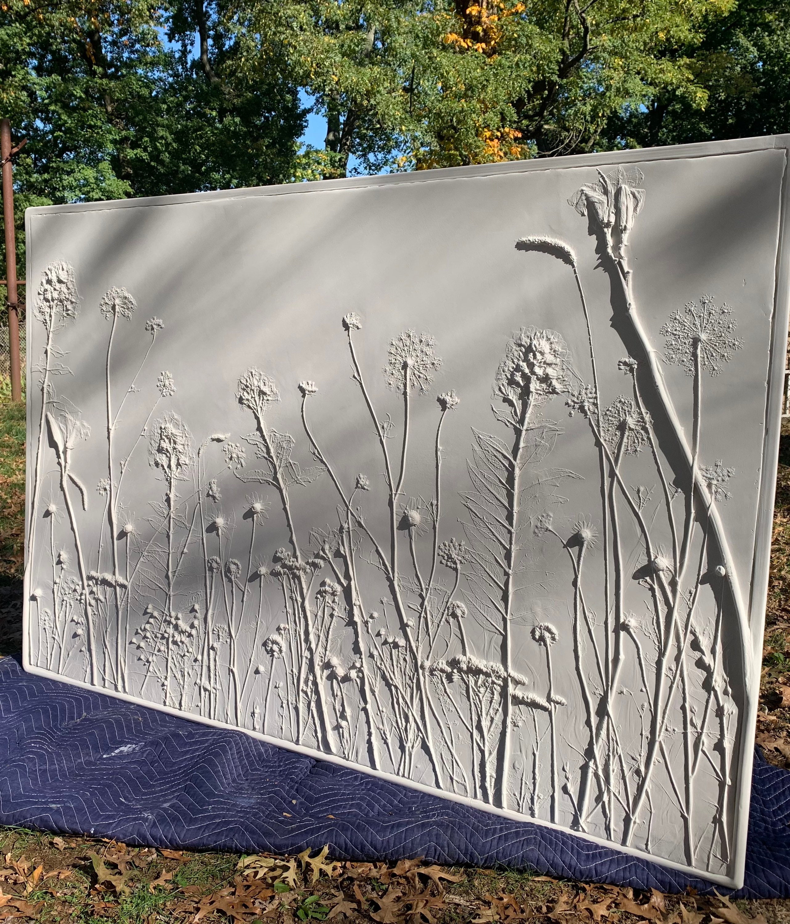 Beautiful Framed Floral Bas-relief Castings Last One!!47x68. *only ...