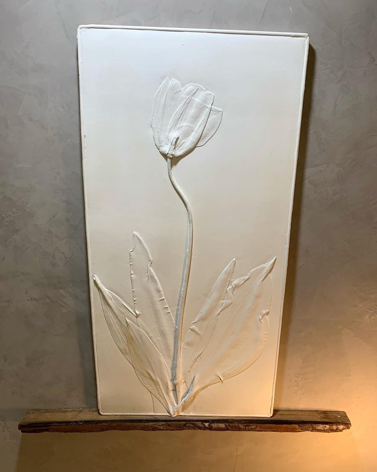 Giant Plaster Tulip Bas Relief Wall Art 15”x 30 1/2” - Etsy