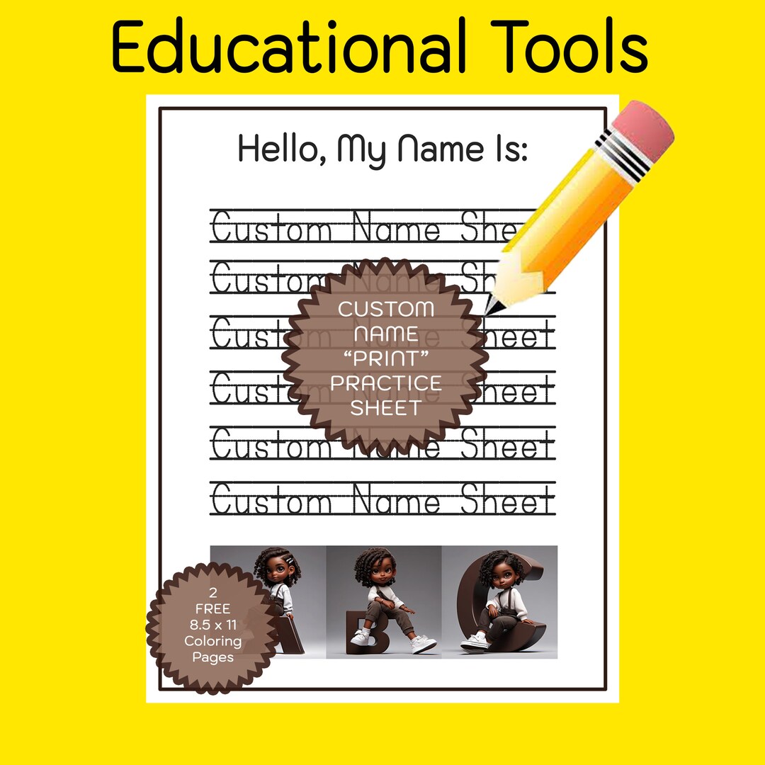 Customizable 'hello, My Name Is' Name Practice Sheet - Please Include ...