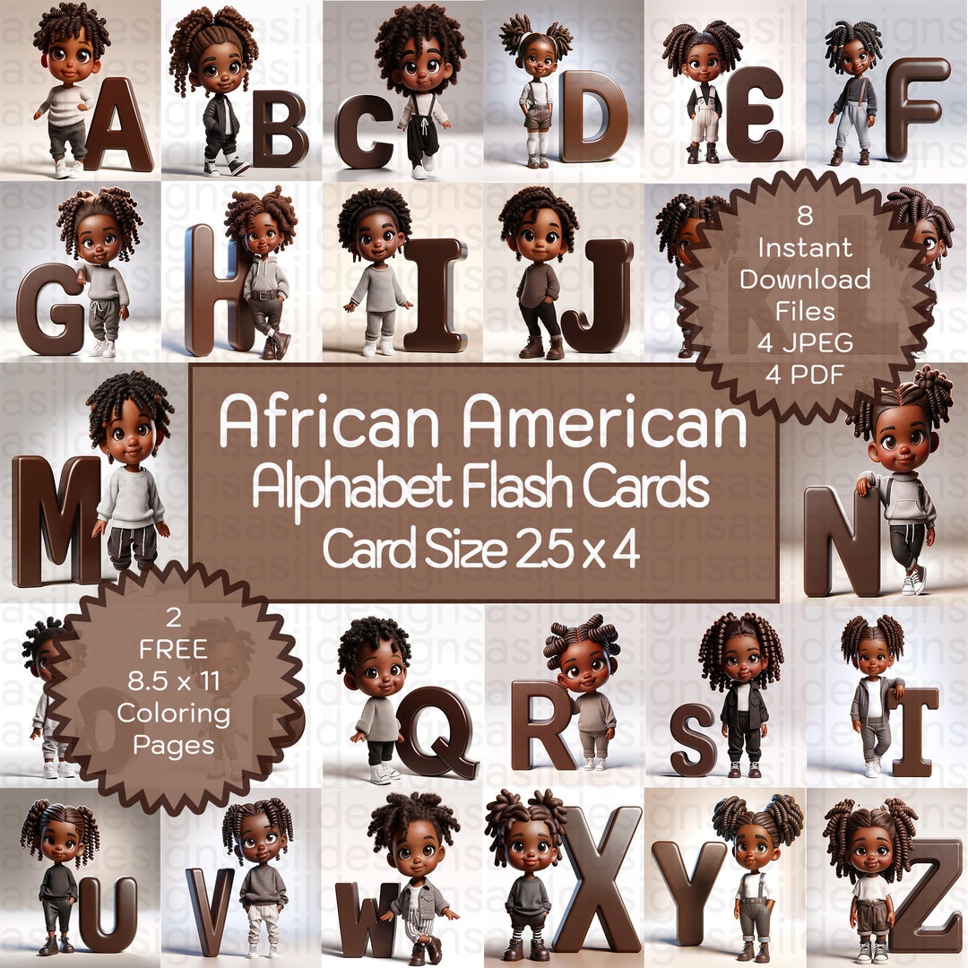 Alphabet Flash Cards | African American Cards | African American ...