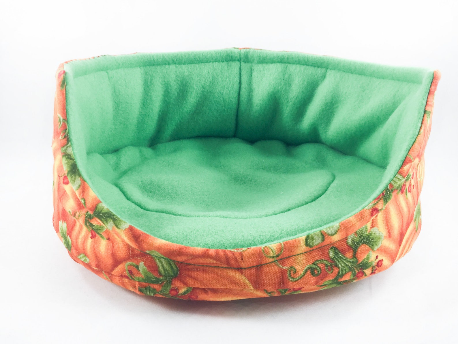 Pumpkin Fleece Cuddle Cup Bed With Removable Pad for Guinea Pigs ...