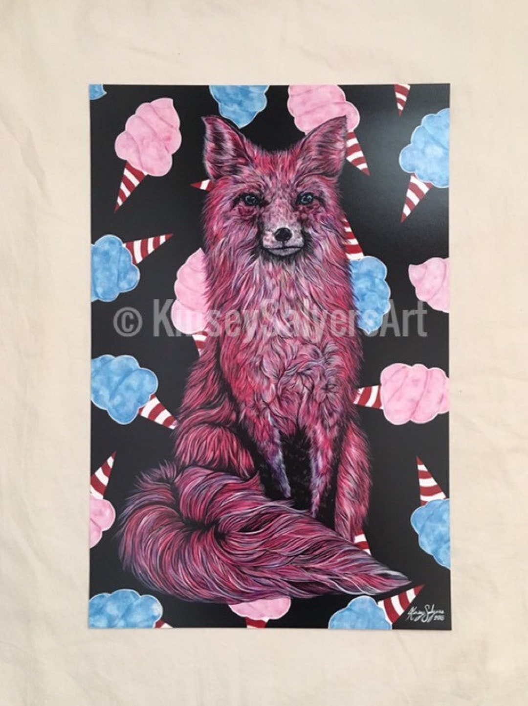 PRINT of "cotton Candy Fox" - Etsy