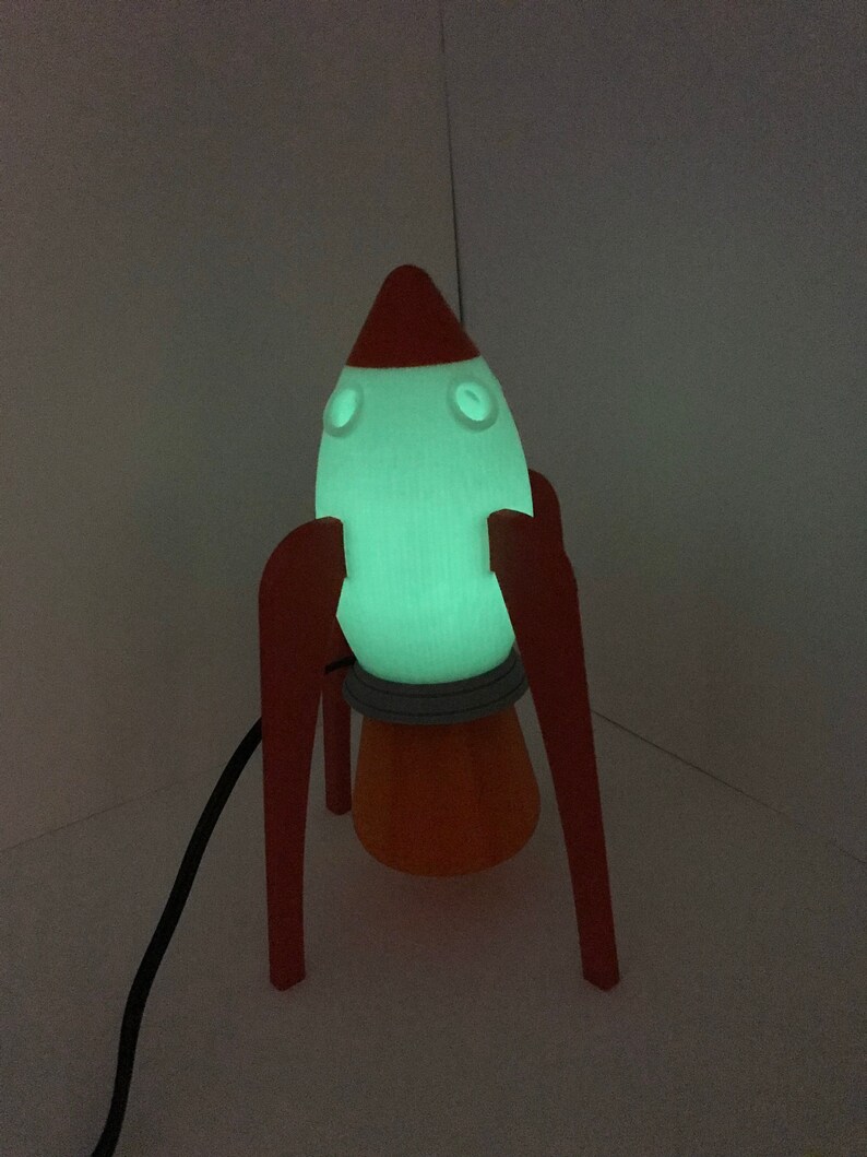 Rocket Ship Lamp/Night Light | Etsy