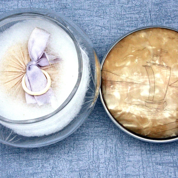 Powder Puff Jar - Etsy