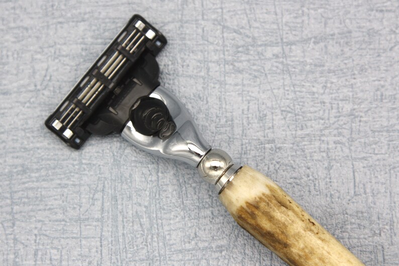 Mach 3 Razor With Stag Horn Handle - Etsy