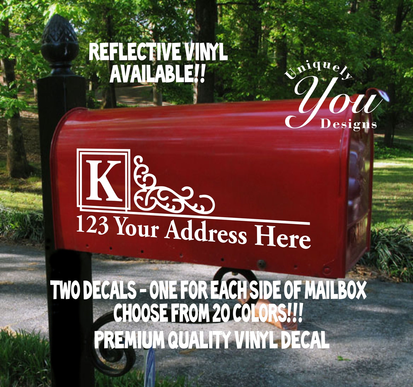 Mailbox Decal 10 Custom Personalized Vinyl Mailbox Decal - Etsy