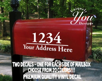 Mailbox Decal 10 Custom Personalized Vinyl Mailbox Decal - Etsy
