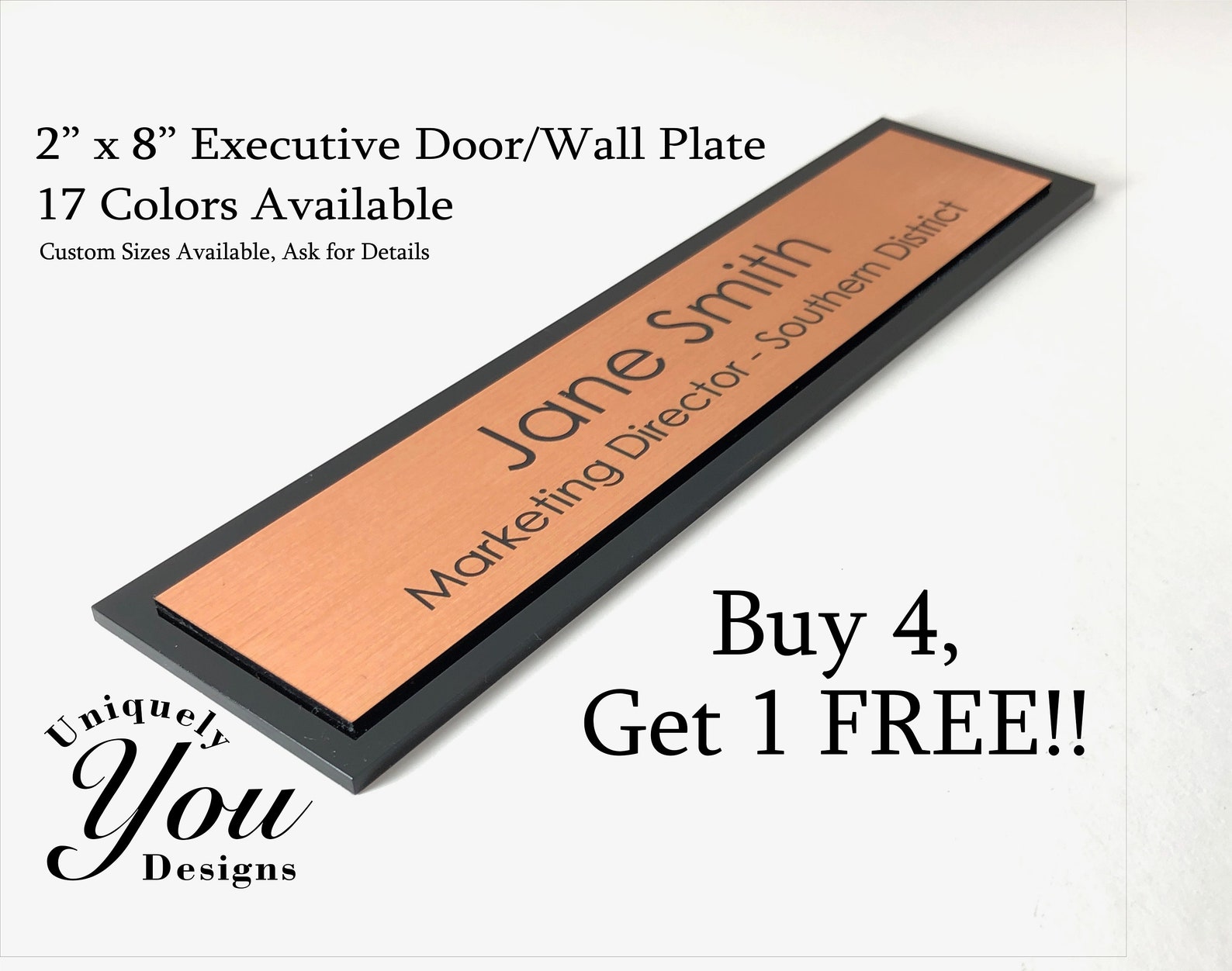 Executive Office Door Plate - Wall Plate HIGH QUALITY Two Tone With ...