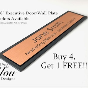 Executive Office Door Plate - Wall Plate HIGH QUALITY Two Tone With ...