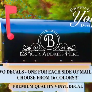 Mailbox Decal #2 - Custom Personalized Vinyl Mailbox Decal - SET OF 2 ...