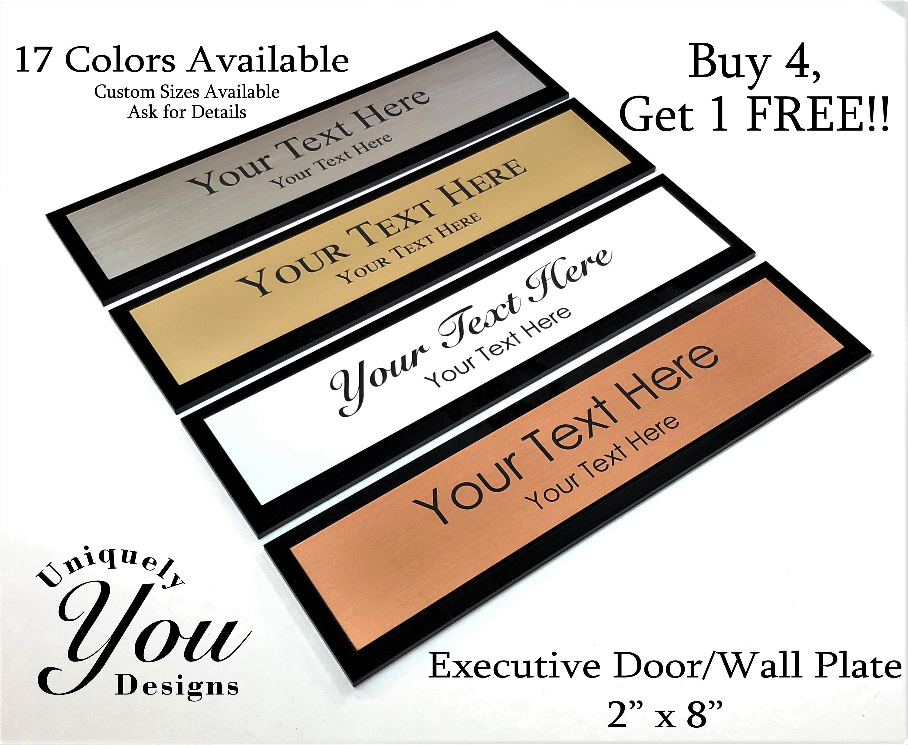 Executive Office Door Plate Wall Plate HIGH QUALITY Two Tone - Etsy
