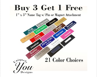 Custom Engraved Name Tag Badge for Business With Pin or Magnet | Etsy