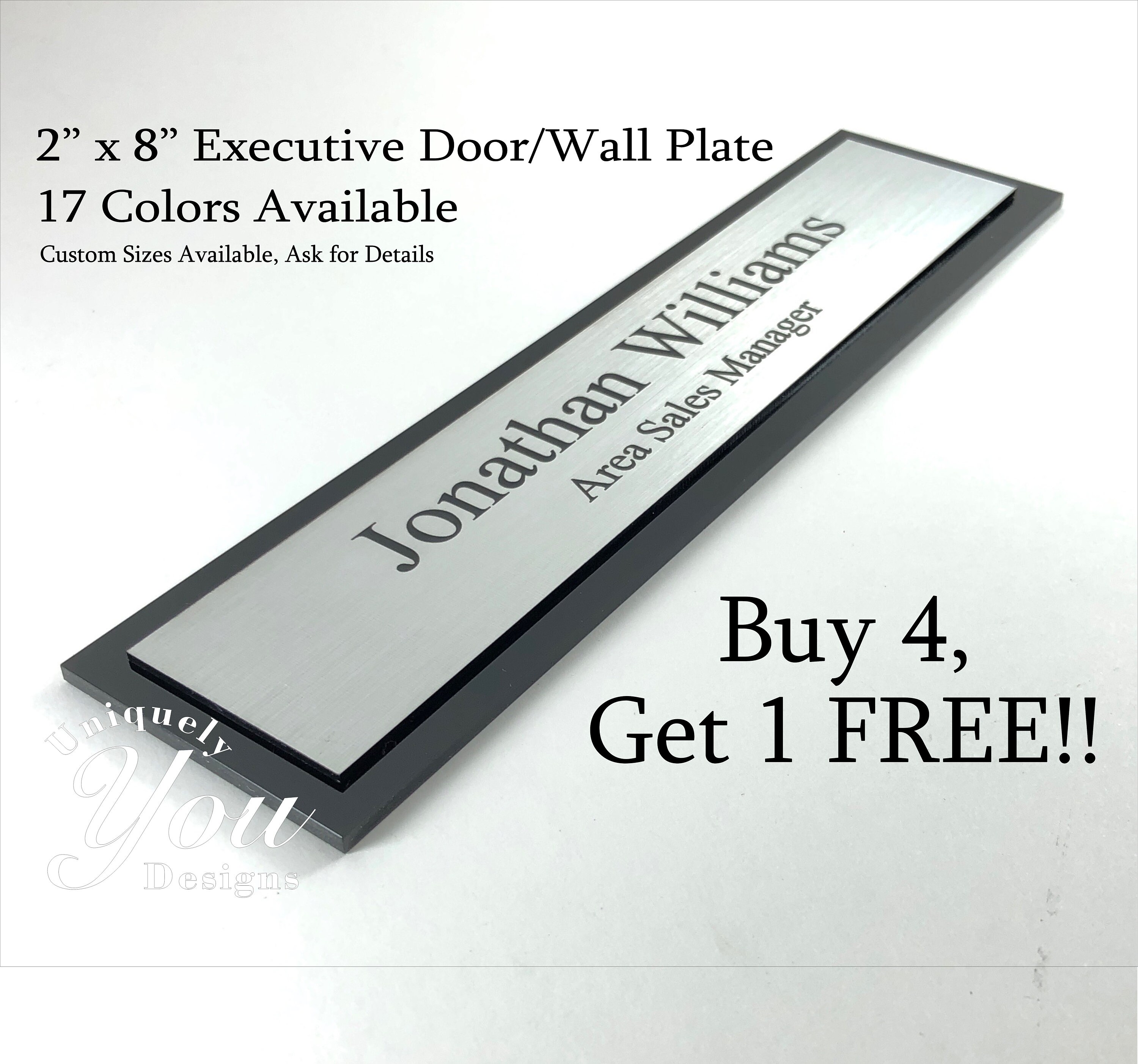 Executive Office Door Plate - Wall Plate HIGH QUALITY Two Tone With ...