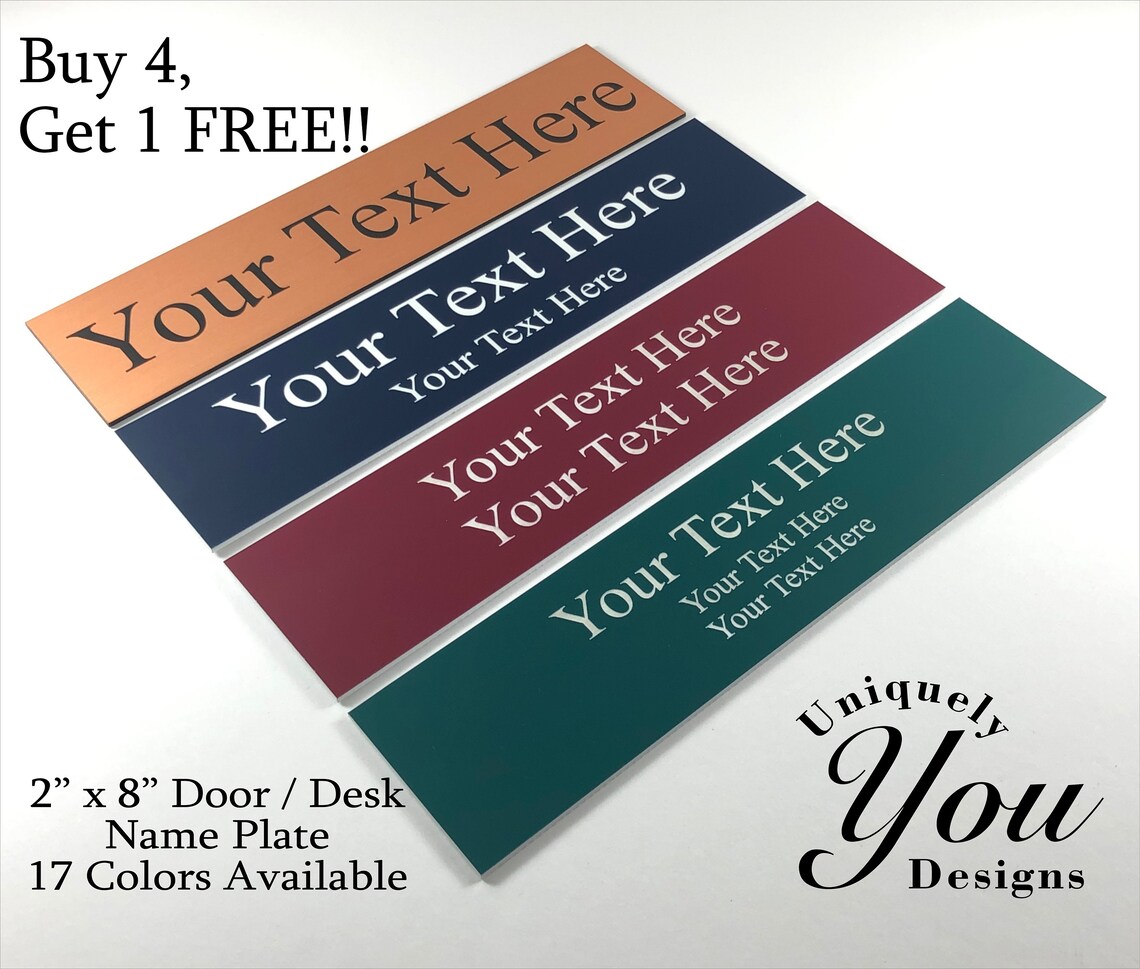 Office Door Plate or Desk Plate Custom Engraved. High Quality | Etsy