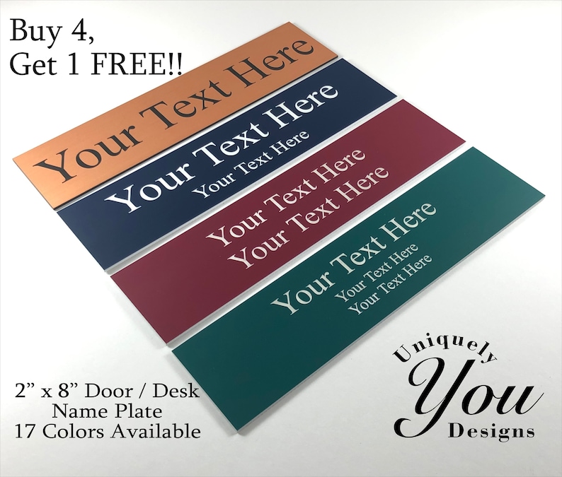 Office Door Plate or Desk Plate Custom Engraved. High Quality Material ...