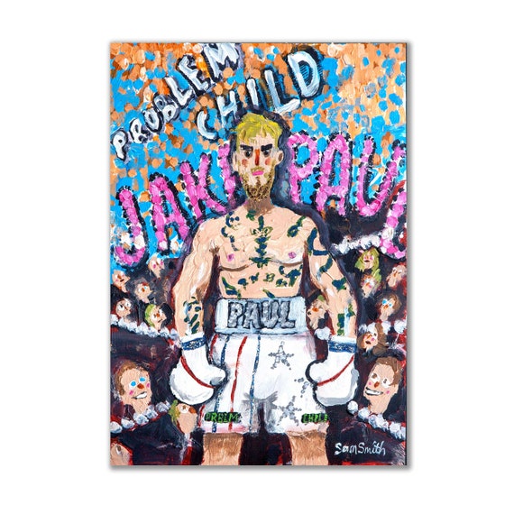 Jake Paul Fight Poster Original Acrylic Painting - Etsy